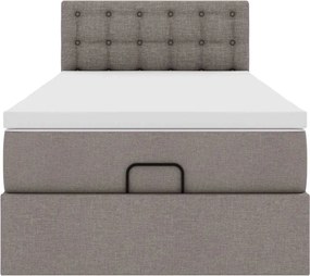 Osmanský rám postele s matrací taupe 80x200cm textil 3311584