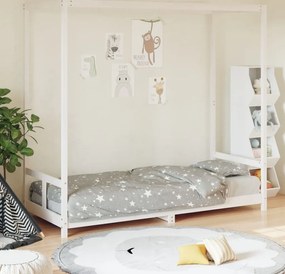 vidaXL Dětská postel 80 x 200 cm masivní borové dřevo [834521] Barva: Bílá