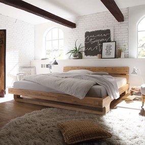 Massive home | Masivní postel Janis kartáčovaný akát - výběr velikosti MH1244W 180x200 cm