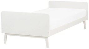 Dřevěná postel 90 x 200 cm bílá BONNAC Beliani