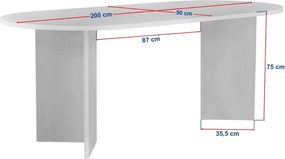 Designový jídelní stůl Zaramama 200 cm vzor ořech