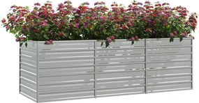 Zahradní vyvýšený záhon 240x80x77 cm pozinkovaná ocel stříbrný 316886