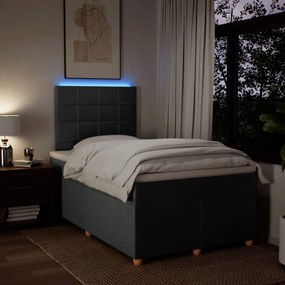 Box spring postel s matrací tmavě šedá 120x200 cm textil 3293548