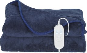 HOMCOM Coralina elektrická deka 180x130 cm, 10 teplotních stupňů, časovač, pratelná, LED displej, modrá