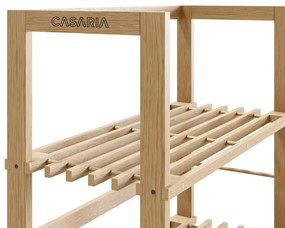 Casaria Regál z masivu Öland 135 x 58 x 27 cm 101461