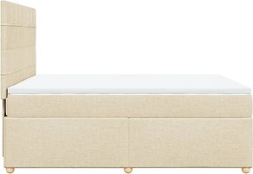 Box spring postel s matrací krémová 140x200 cm textil 3293608