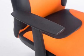 Bhm germany Dětská kancelářská židle Fun, syntetická kůže, černá / oranžová