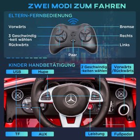 AIYAPLAY 12V Dětské Elektrické Auto, Dětské Vozidlo s 2.4G Dálkovým Ovládáním, Elektrické Vozidlo s LED Světly, Bezpečnostním Pásem, Klaksonem, Hudbo…