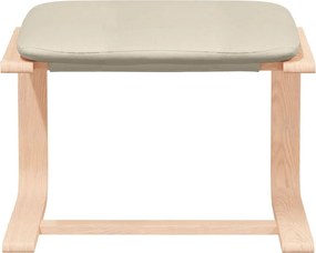 Relaxační křeslo s podnožkou krémové textil 3154412
