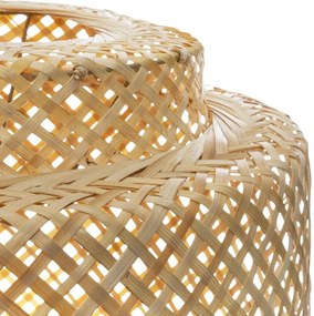 Závěsná lampa LIBY s ažurovým stínidlem z bambusu, Ø 40 cm