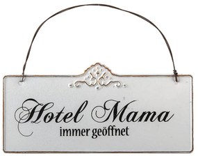 Plechová nástěnná cedule Mama Hotel