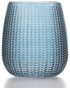 Dekorativní skleněná váza s ražbou Modrá DOLORE