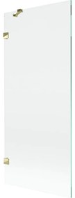 Mexen Lunar vanová zástěna 1-křídlová 80 x 150 cm, průhledná, zlatá - 897-080-000-50-00