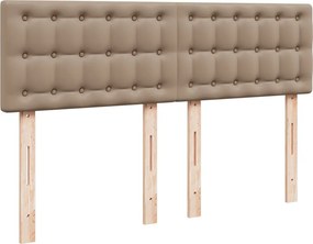 Box spring postel s matrací cappuccino 160x200 cm umělá kůže 3286131
