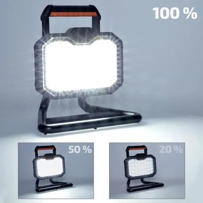 Solight WM-20W-RE-LED Stmívatelný nabíjecí reflektor LED/20W/4400 mAh 4000K IP54