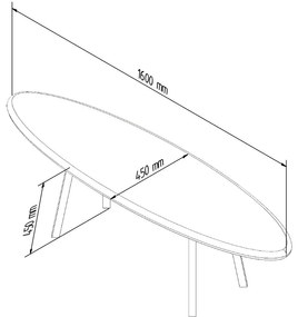 Wuders Konferenční stolek Norte Odstín kovu: Černý matný práškový lak - 9005 FS
