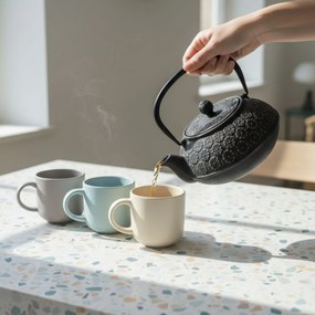 Litinová čajová konvice s filtrem KUMO, 1000 ml, černá