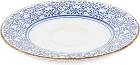 Bílý/modrý porcelánový podšálek ø 14 cm Azul – BonBistro