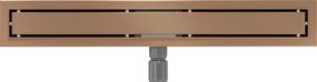 Mexen Flat M13 lineární odtok 2v1 50 cm, kartáčovaná měď - 1C10050-15