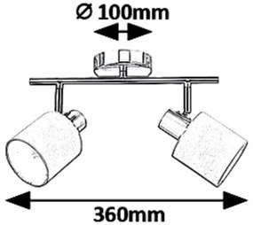 Rabalux 5010 - Bodové svítidlo NATINA 2xE14/25W/230V