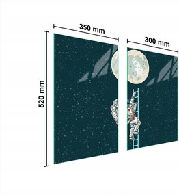 Skleněná Ochranná Deska Do Kuchyně 65x52 Měsíc
