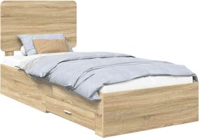 Rám postele se zásuvkou Sonoma dub 90 x 200 cm Kompozitní dřevo 3412830