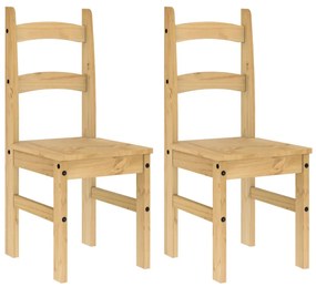 Jídelní židle 2 ks 40 x 46 x 99 cm masivní borové dřevo,  4005726
