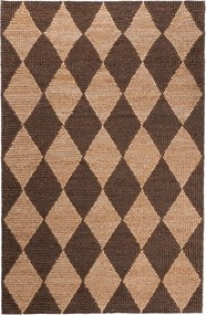 Hnědý/v přírodní barvě ručně tkaný koberec s příměsí juty 160x230 cm Effie Diamond – Flair Rugs
