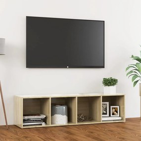 TV stolek dub sonoma 142,5 x 35 x 36,5 cm dřevotříska - Default Title