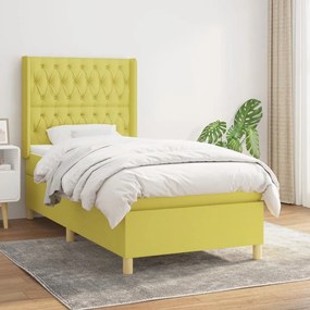 vidaXL Box spring postel s matrací 90x190 cm textil [3132197] Barva: Tmavě šedá
