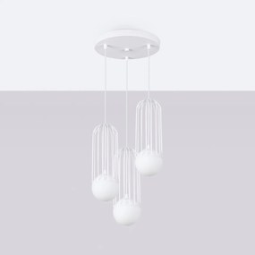 Sollux Lighting Závěsné svítidlo BRINA 3P bílé