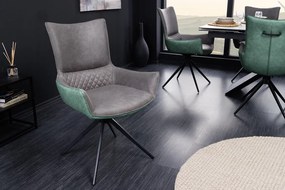 Designová otočná židle Alpine šedá zelená mikrovlákno