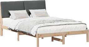 Rám postele s čelo hnědá a tmavě šedá 160 x 200 cm 3394369