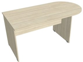 Stůl jednací oblouk 160 cm - Hobis Gate GP 1600 1 Dekor stolové desky: akát, Dekor lamino podnože: akát
