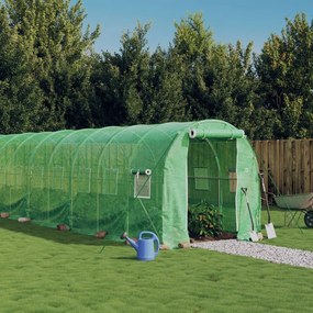 Skleník s ocelovým rámem zelený 12 m² 6 x 2 x 2 m 3188018