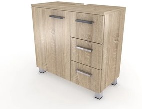 Koupelnová skříňka pod umyvadlo, šířka 65 cm Dub RJK světlý