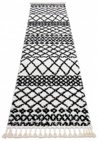 Kusový koberec Shaggy Safi bílý atyp 60x300cm