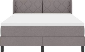Postel s boxspringem s čelo Taupe 200 x 160 cm textil 3341178