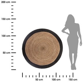 Koberec Isabelle, (fi) 120 cm, hnědá/černá