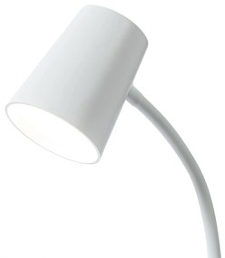 Stolní lampa LED Lindby Ailina, objímková patice, bílá