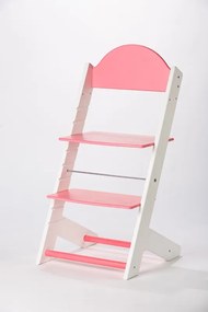 Lucas Wood Style rostoucí židle MIXLE -  bílá/růžová rostoucí židle MIXLE: Medvídek