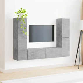 Sestava TV skříněk 6 ks Betonově šedá Kompozitní dřevo 3409108