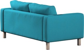 Potah na pohovku IKEA  Karlstad 2-místná, nerozkládací, krátký barva modrá látka pletený vzor