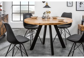 Massive home | Kulatý jídelní stůl z mangového dřeva Iron craft 120 cm