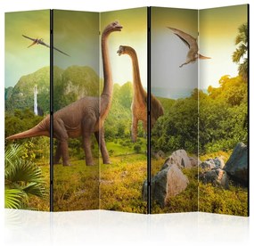 Paraván Dinosaurs Dekorhome 225x172 cm (5-dílný)