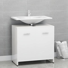vidaXL Koupelnová skříňka 60 x 33 x 61 cm dřevotříska [802575] Barva: bílá s vysokým leskem
