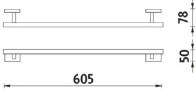 Nimco Držák na ručníky, 61 cm KEIRA - KE 22061-26
