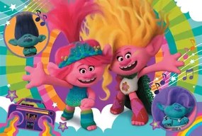 Trefl - Puzzle - Oboustranné puzzle Trollové 3: Šťastný Trollí den SUP