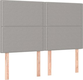 Box spring postel s matrací světle šedá 140 x 200 cm textil 3137077
