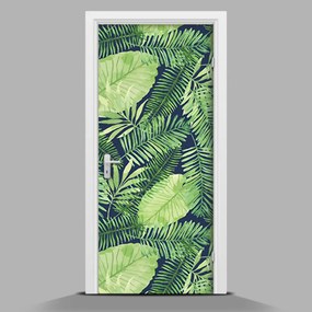Wallmuralia Nálepka na dveře Tropické listí 75x205